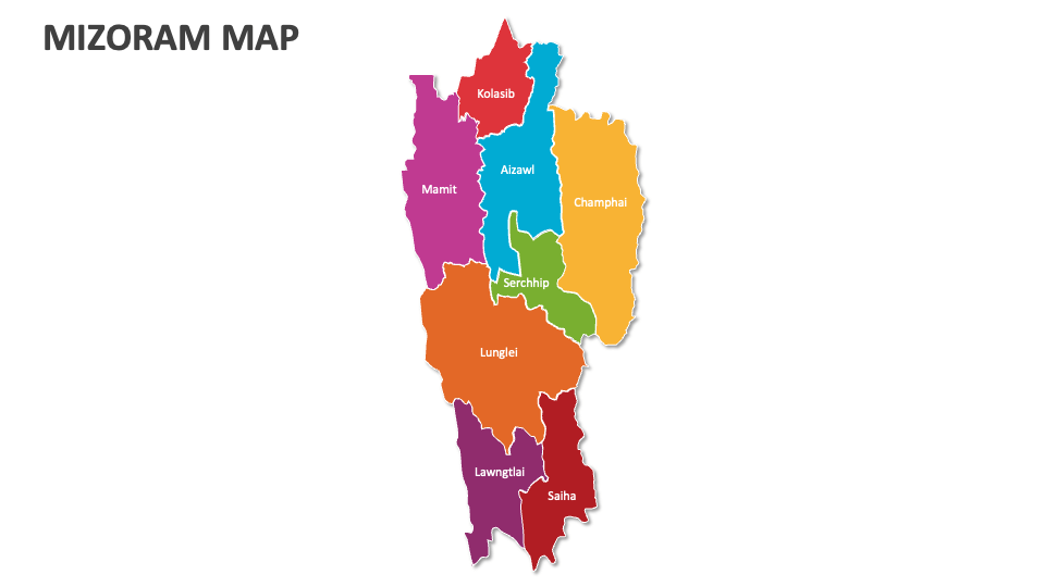Mizoram Map for Google Slides and PowerPoint - PPT Slides
