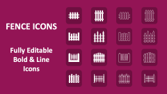 Fence Icons for Google Slides and PowerPoint