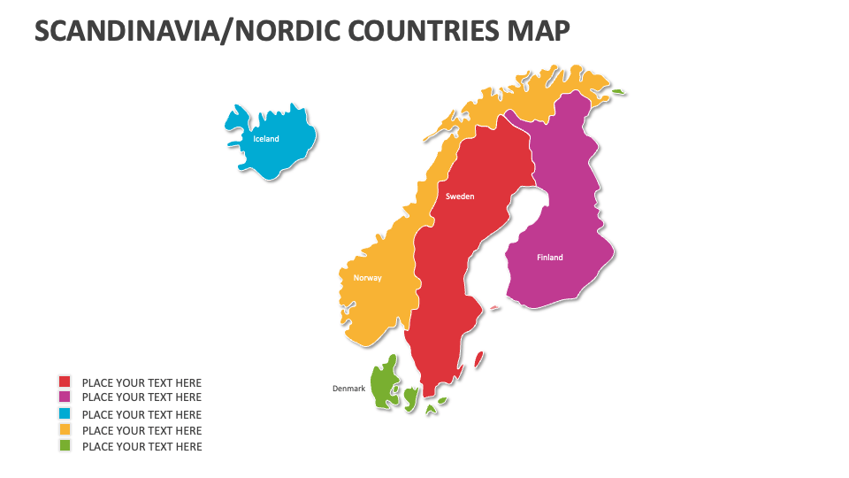 Scandinavia/Nordic Countries Map for Google Slides and PowerPoint - PPT ...