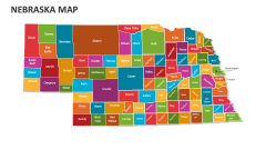 Nebraska Map for Google Slides and PowerPoint - PPT Slides