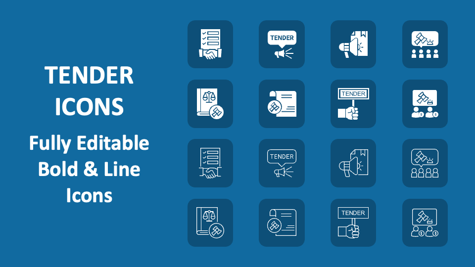 Tender Icons for Google Slides and PowerPoint