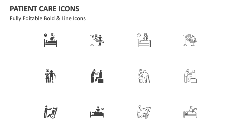 Patient Care Icons for Google Slides and PowerPoint