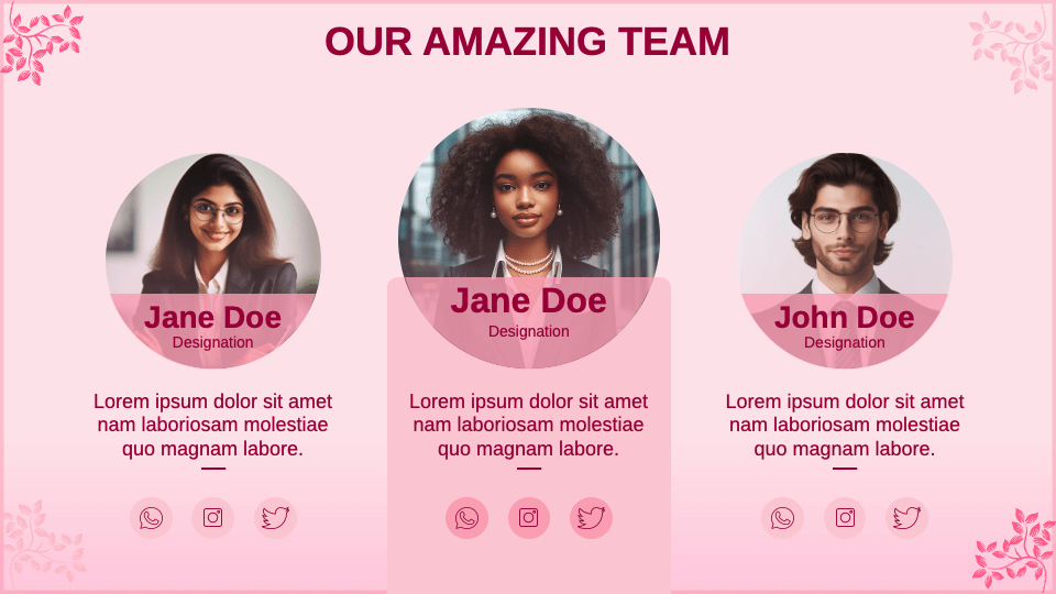 Pink Background Presentation Theme for Google Slides and PowerPoint ...