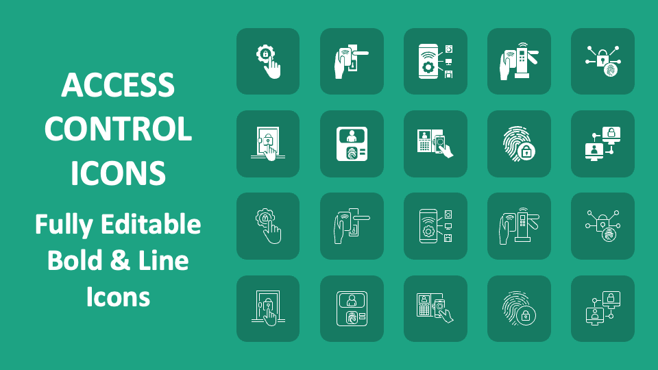 Access Control Icons for Google Slides and PowerPoint