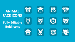 Animal Face Icons for Google Slides and PowerPoint