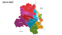 Delhi Map for Google Slides and PowerPoint - PPT Slides