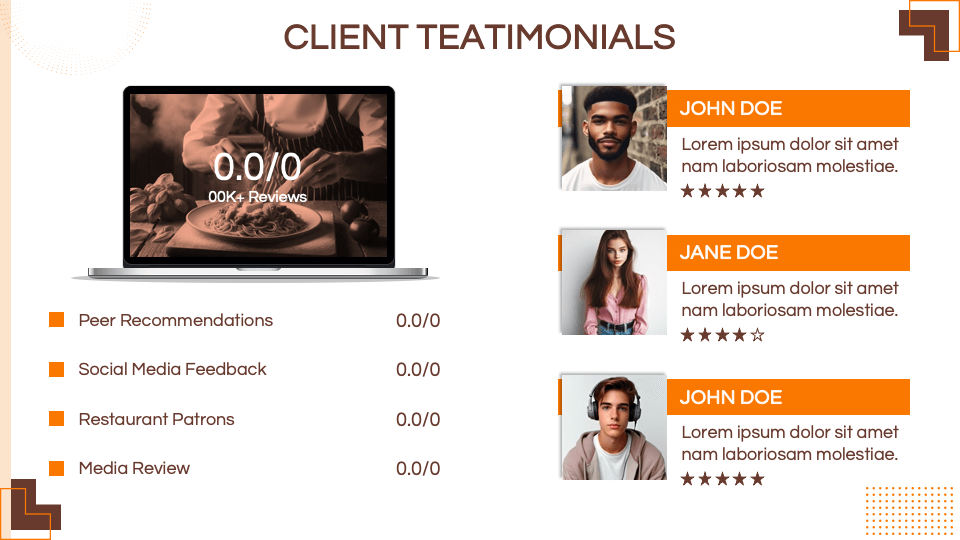 Chef Portfolio Template for Google Slides and PowerPoint - PPT Slides