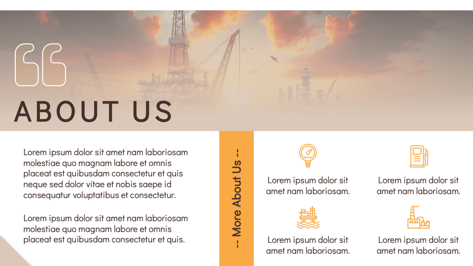 Oil and Gas Industry Presentation Theme for Google Slides and PowerPoint