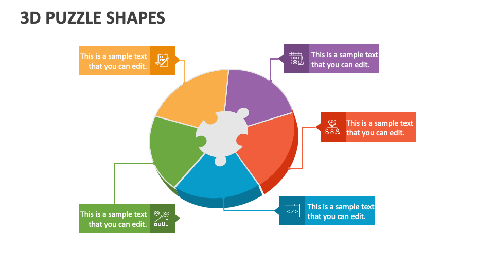 3D Puzzle Shapes PowerPoint and Google Slides Template - PPT Slides