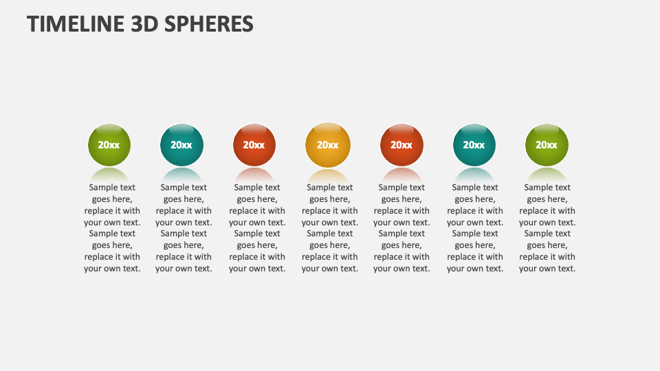 Timeline 3D Spheres Template for PowerPoint and Google Slides - PPT Slides