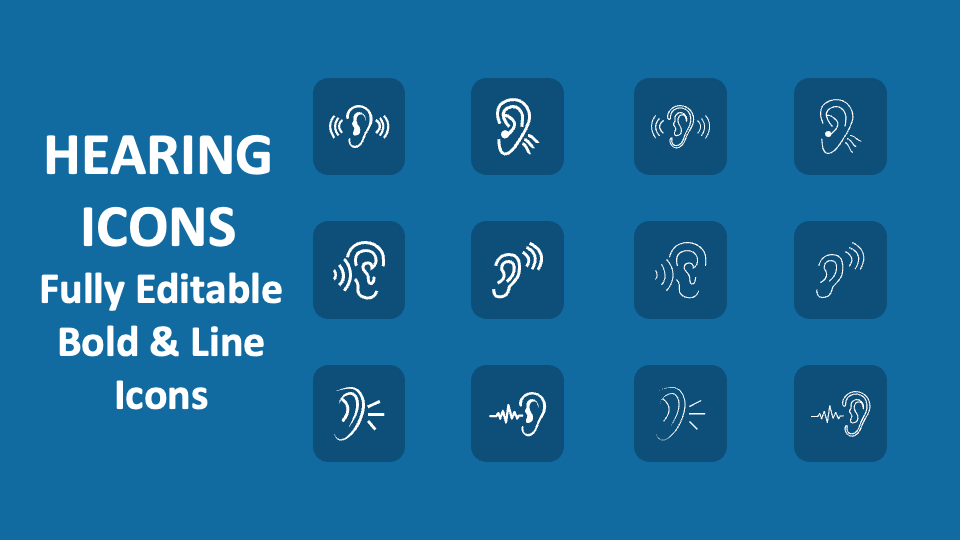 Hearing Icons for Google Slides and PowerPoint