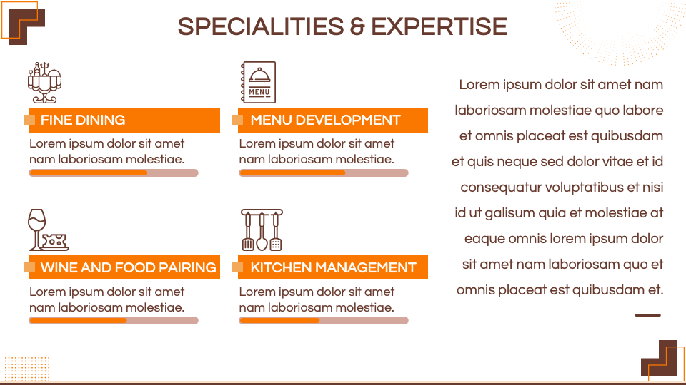 Chef Portfolio Template for Google Slides and PowerPoint - PPT Slides