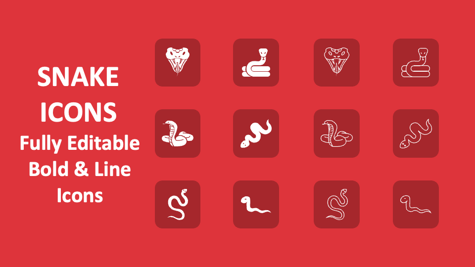 Snake Icons for Google Slides and PowerPoint