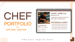 Chef Portfolio Template for Google Slides and PowerPoint - PPT Slides