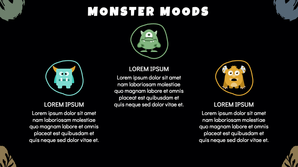 Free Monsters Presentation Theme for Google Slides and PowerPoint
