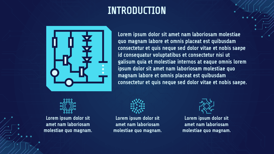 Free Electronic Circuit Presentation Theme for Google Slides and PowerPoint