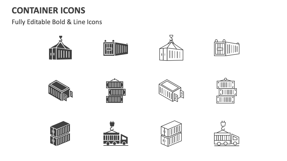 Container Icons for PowerPoint and Google Slides - PPT Slides