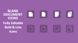 Blank Document Icons for Google Slides and PowerPoint