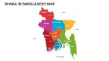 Dhaka Map for Google Slides and PowerPoint - PPT Slides