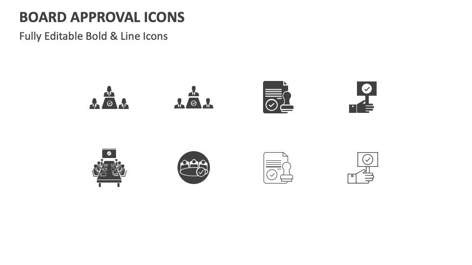 Board Approval Icons for Google Slides and PowerPoint