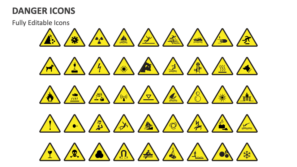 Danger Icons for Google Slides and PowerPoint