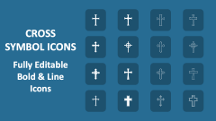 Cross Symbol Icons for Google Slides and PowerPoint