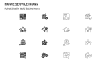 Home Service Icons for Google Slides and PowerPoint