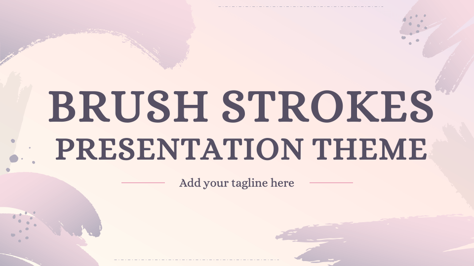Free Brush Strokes Presentation Theme for Google Slides and PowerPoint