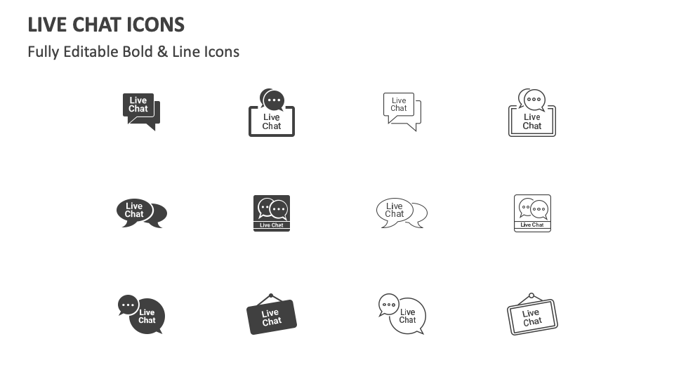 Live Chat Icons for Google Slides and PowerPoint