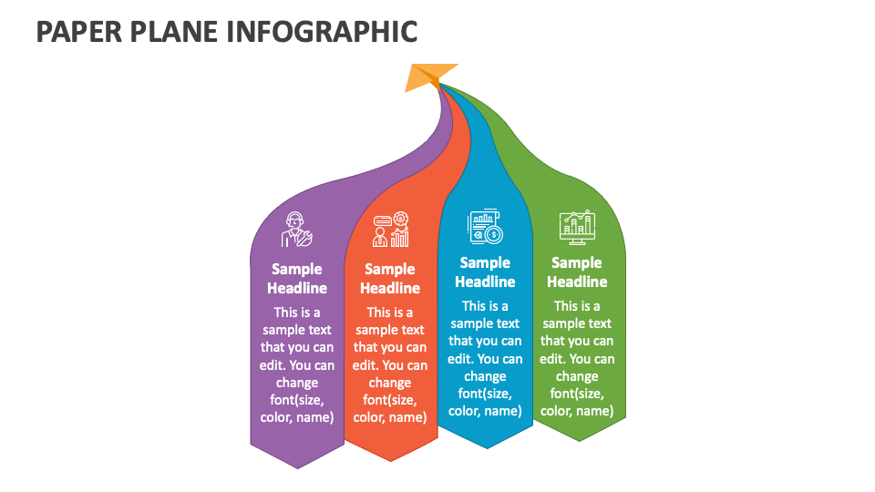 Paper Plane Infographic PowerPoint and Google Slides Template - PPT Slides