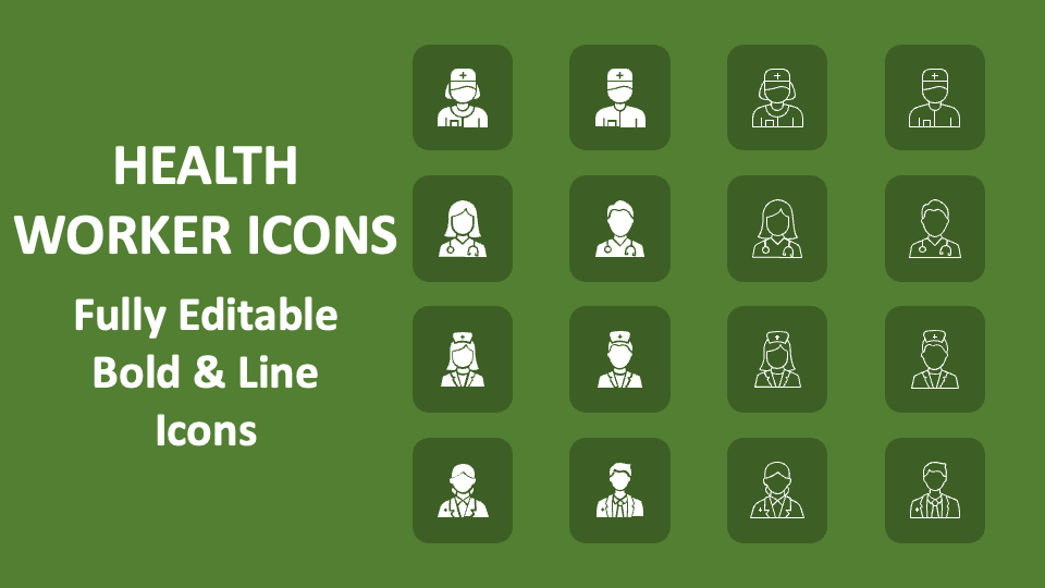Health Worker Icons for Google Slides and PowerPoint