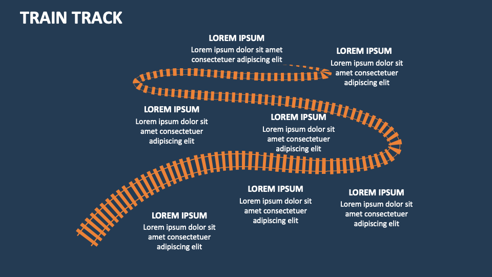 Train Track Template for PowerPoint and Google Slides - PPT Slides