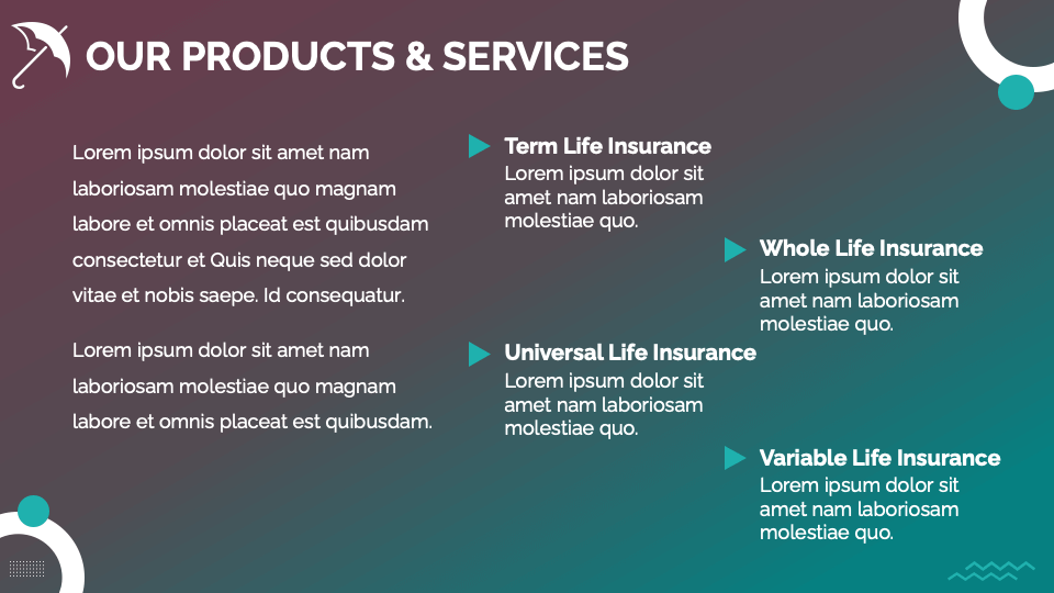 Life Insurance Company Profile for Google Slides and PowerPoint