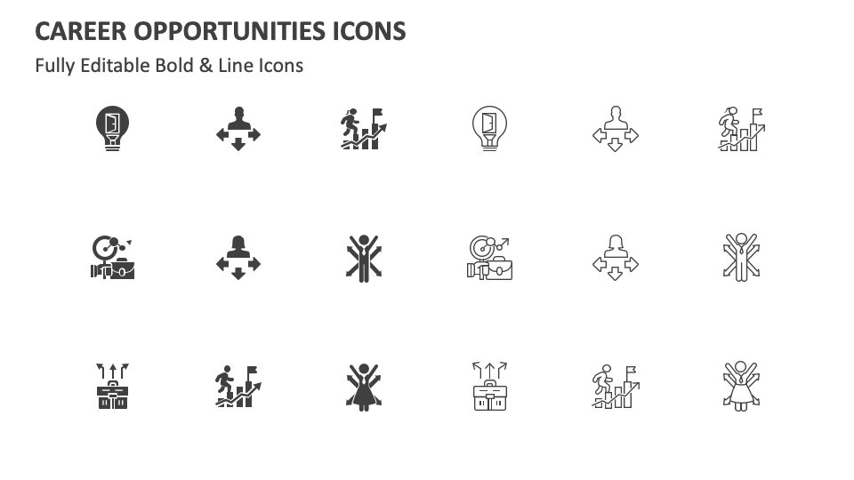 Career Opportunities Icons for Google Slides and PowerPoint