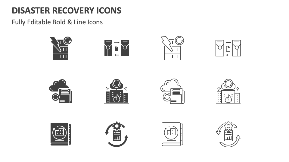 Disaster Recovery Icons for PowerPoint and Google Slides - PPT Slides