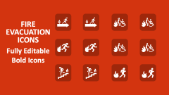 Fire Evacuation Icons for Google Slides and PowerPoint