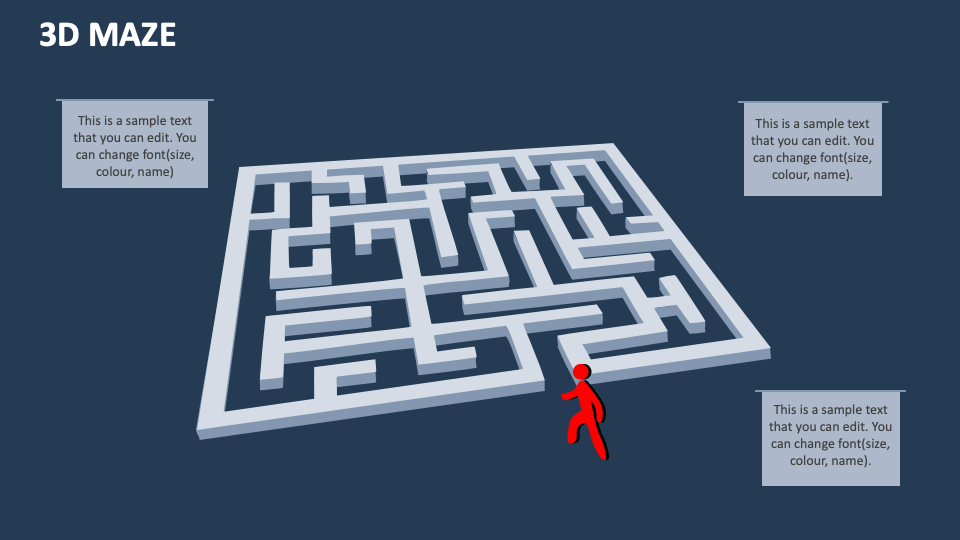 3D Maze Template for PowerPoint and Google Slides - PPT Slides