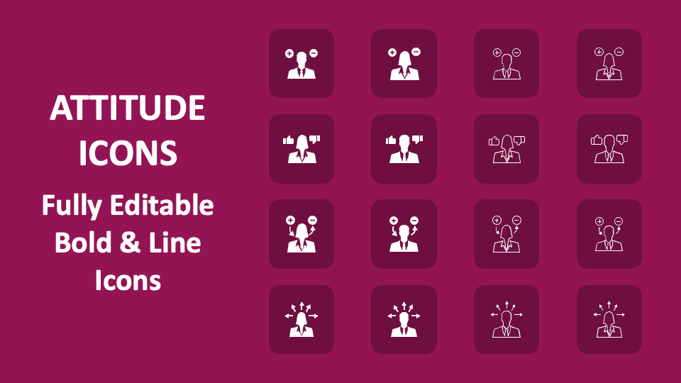 Attitude Icons for Google Slides and PowerPoint