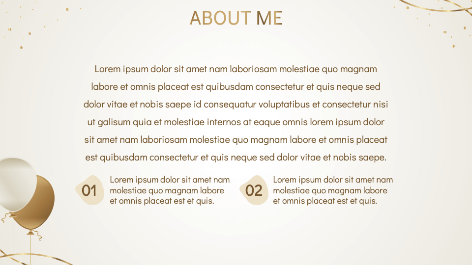 Free 21st Birthday Presentation Template for Google Slides and PowerPoint