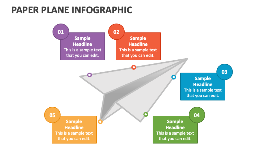 Paper Plane Infographic PowerPoint and Google Slides Template - PPT Slides