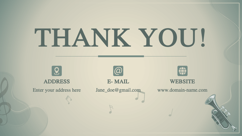 Free Trumpet Theme for Google Slides and PowerPoint