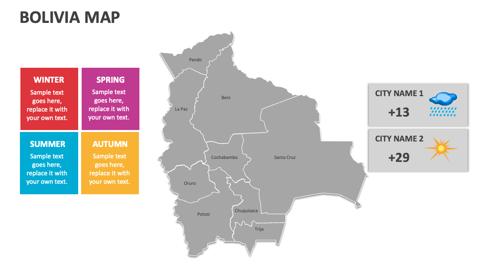Bolivia Map for Google Slides and PowerPoint - PPT Slides