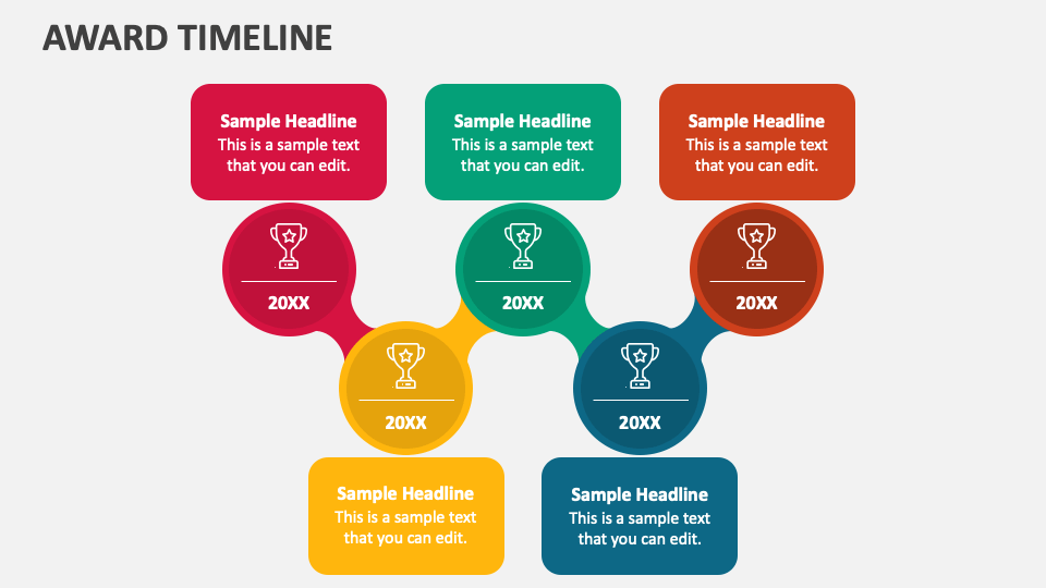 Award Timeline PowerPoint and Google Slides Template - PPT Slides