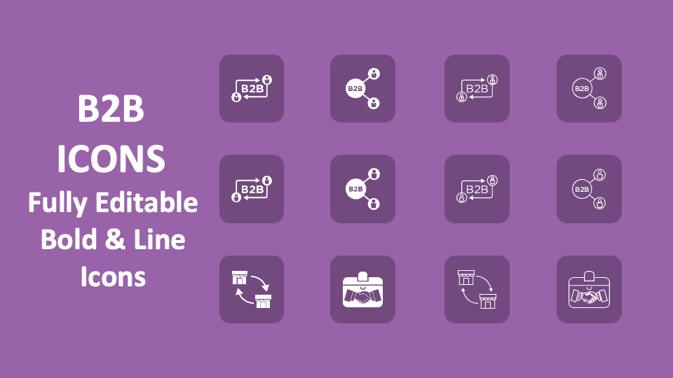 B2B Icons for Google Slides and PowerPoint