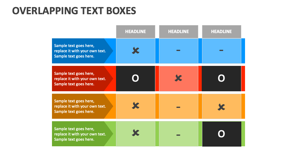 Overlapping Text Boxes Template for PowerPoint and Google Slides - PPT Slides
