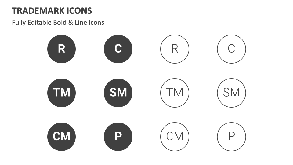Trademark Icons for PowerPoint and Google Slides - PPT Slides