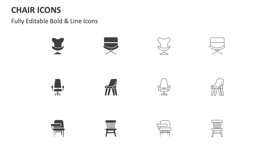 Chair Icons for PowerPoint and Google Slides - PPT Slides