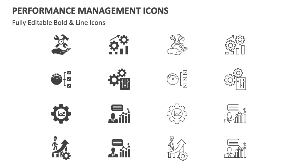 Performance Management Icons for PowerPoint and Google Slides - PPT Slides