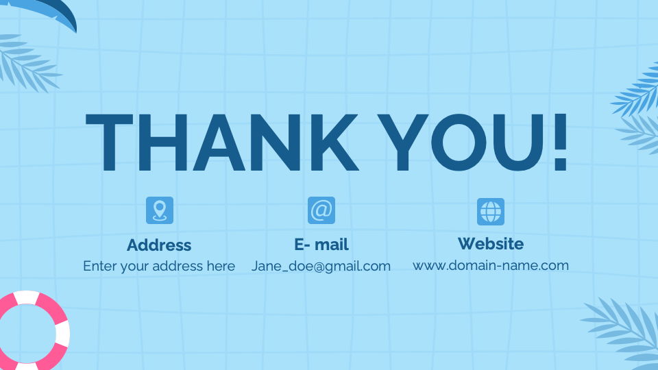 Free Swimming Presentation Theme for Google Slides and PowerPoint