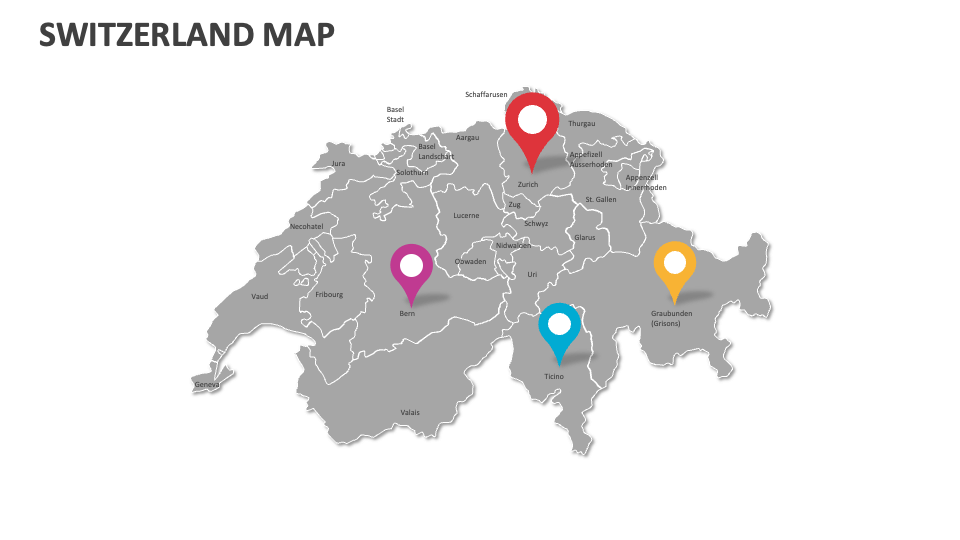 Switzerland Map for Google Slides and PowerPoint - PPT Slides